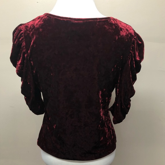 Mossimo Supply Co. | Tops | Mossimo Red Velvet Crop Top W Ruched ...